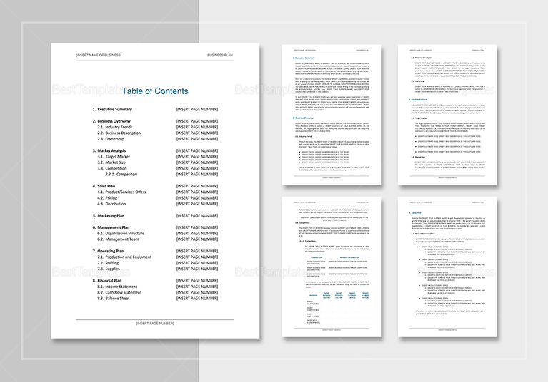 Simple Business Plan Template in Word, Google Docs, Apple Pages