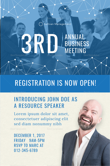 Annual Business Meeting Invitation Design Template in PSD, Word ...