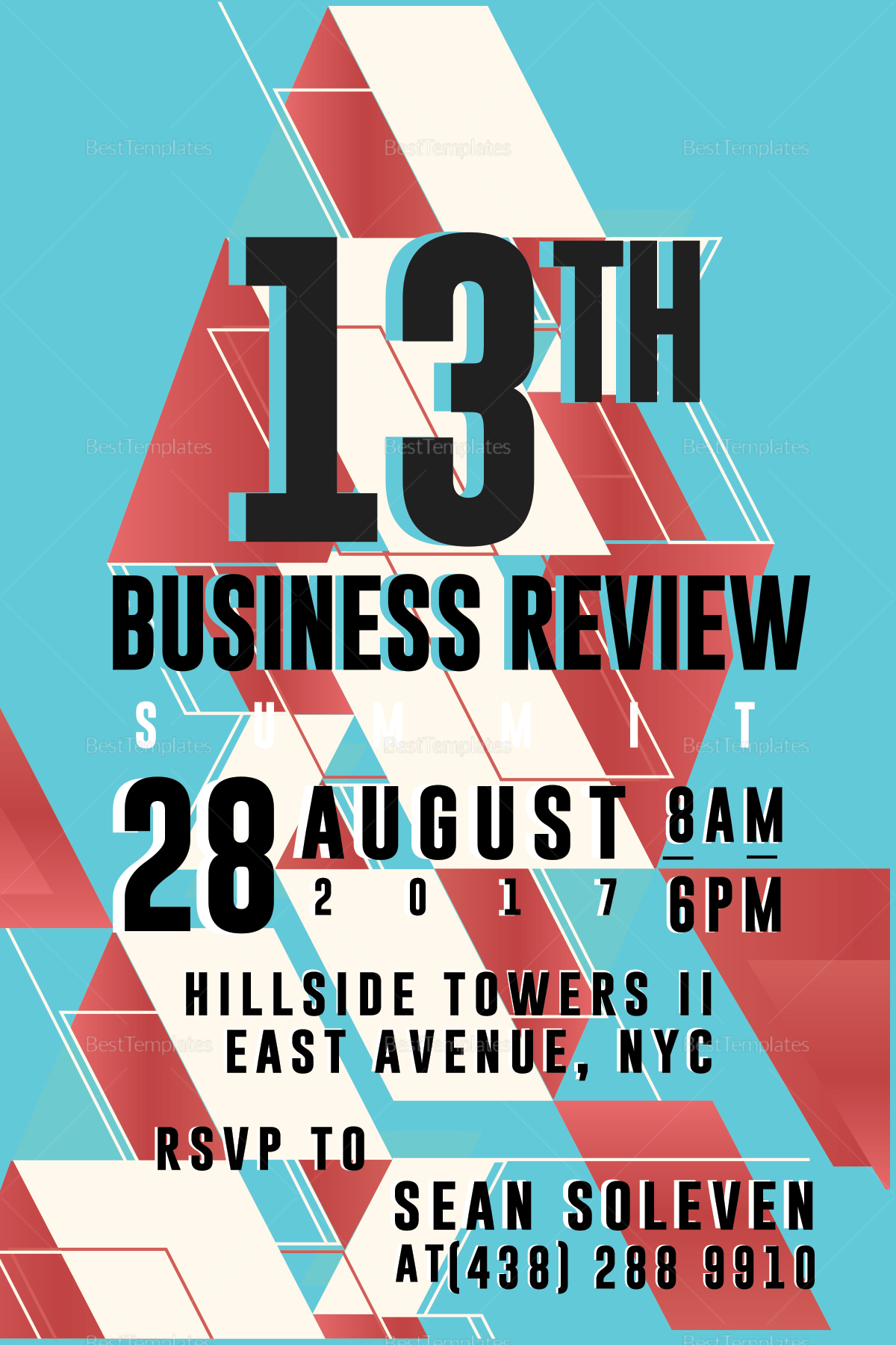 Business Review Invitation Design Template in PSD, Word, Publisher ...