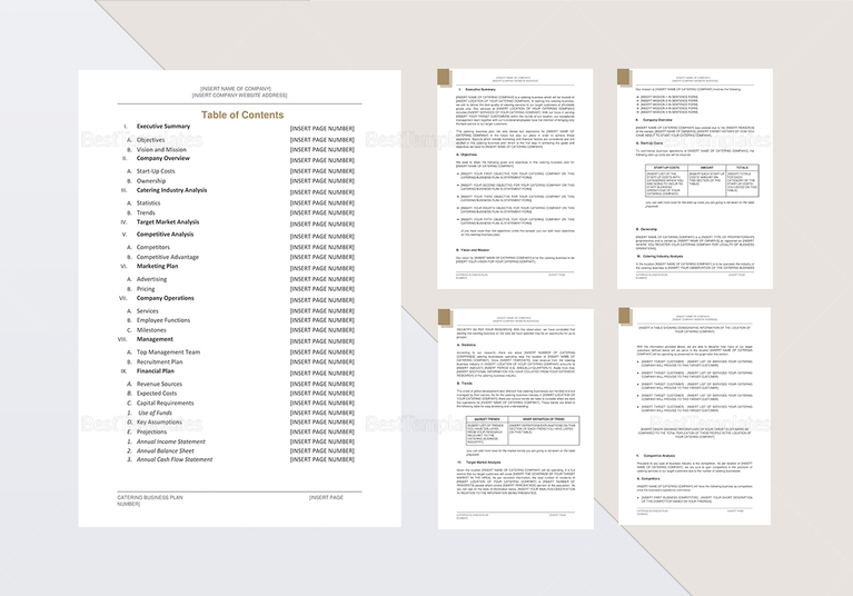 Catering Business Plan Template in Word, Google Docs, Apple Pages