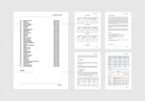 Coffee Shop Business Plan Template in Word, Google Docs, Apple Pages