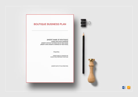 Boutique Business Plan Template in Word, Google Docs, Apple Pages