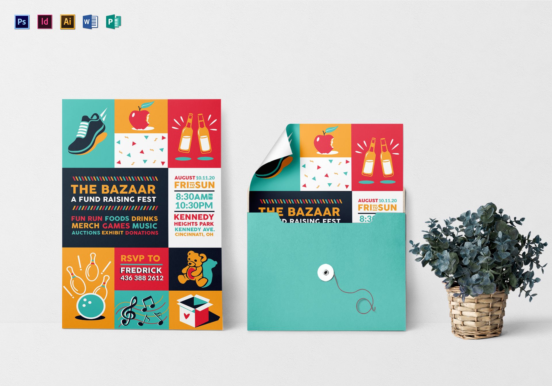 Fundraising Fest Invitation Design Template in PSD, Word, Publisher ...