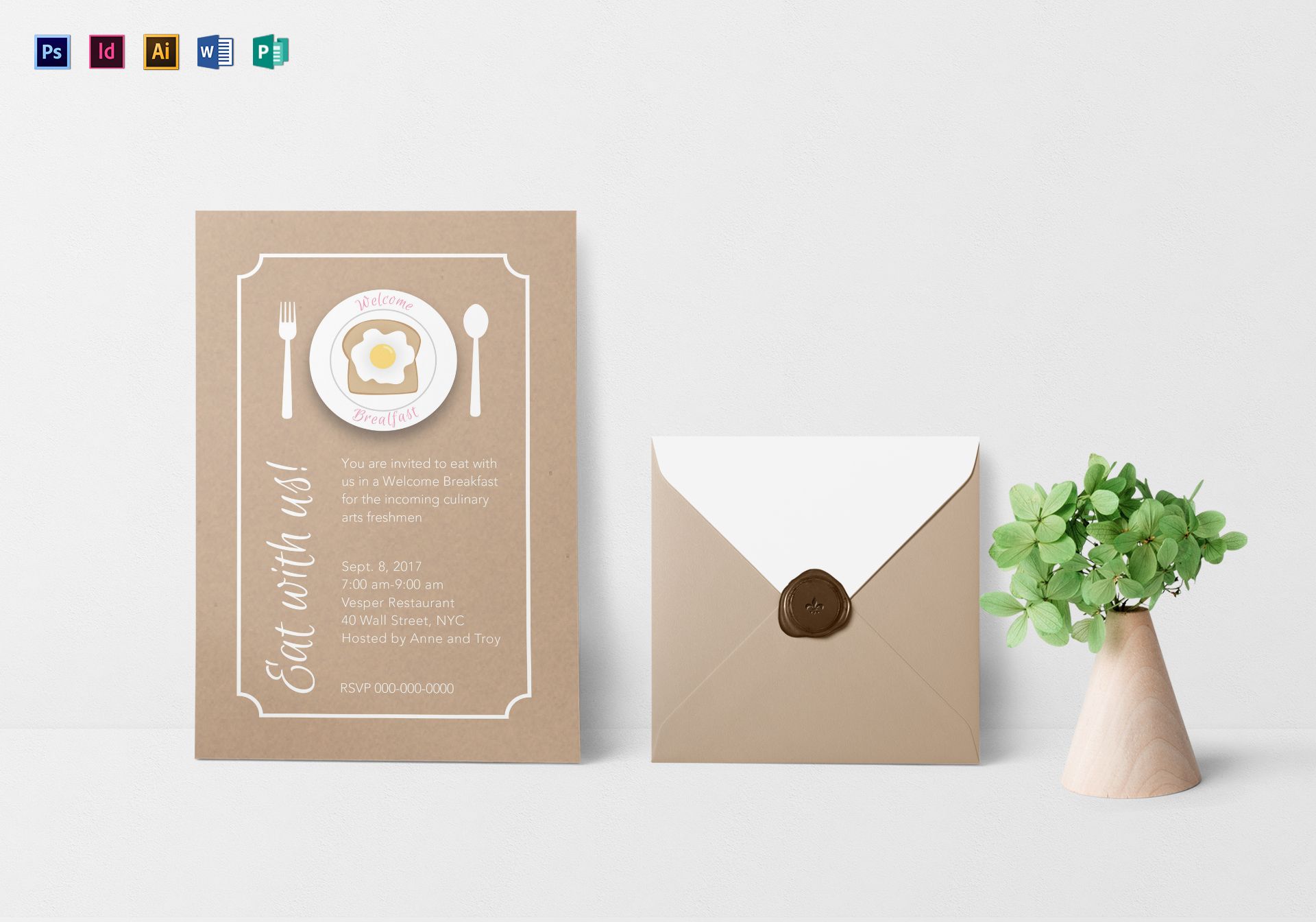 Freshmen Welcome Breakfast Invitation Design Template in PSD, Word ...