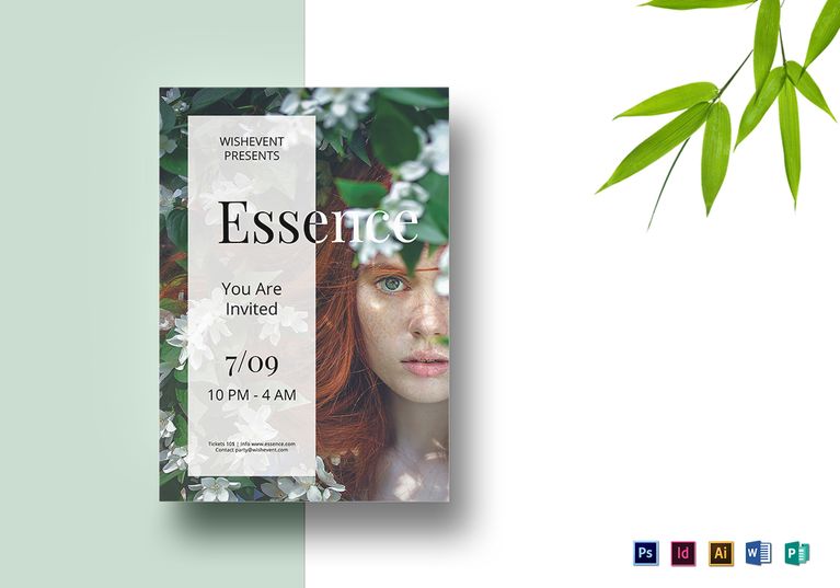 Essences Flyer Design Template in PSD, Word, Publisher, Illustrator ...