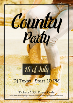 Country Night Flyer Design Template in PSD, Word, Publisher ...