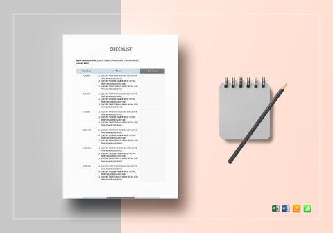 Checklist Template in Word, Excel, Apple Pages, Numbers