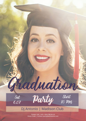 Graduation Night Party Flyer Design Template in PSD, Word, Publisher ...