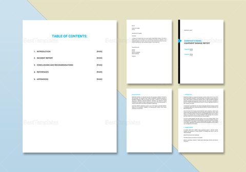 Damage Report Template in Word, Google Docs, Apple Pages