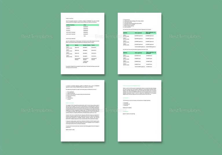 HR Report Template in Word, Google Docs, Apple Pages