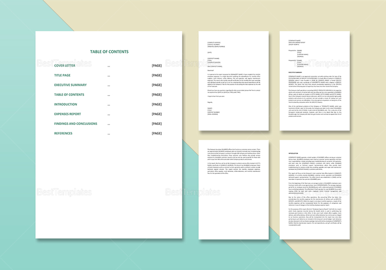 Employee Expense Report Template in Word, Google Docs, Apple Pages