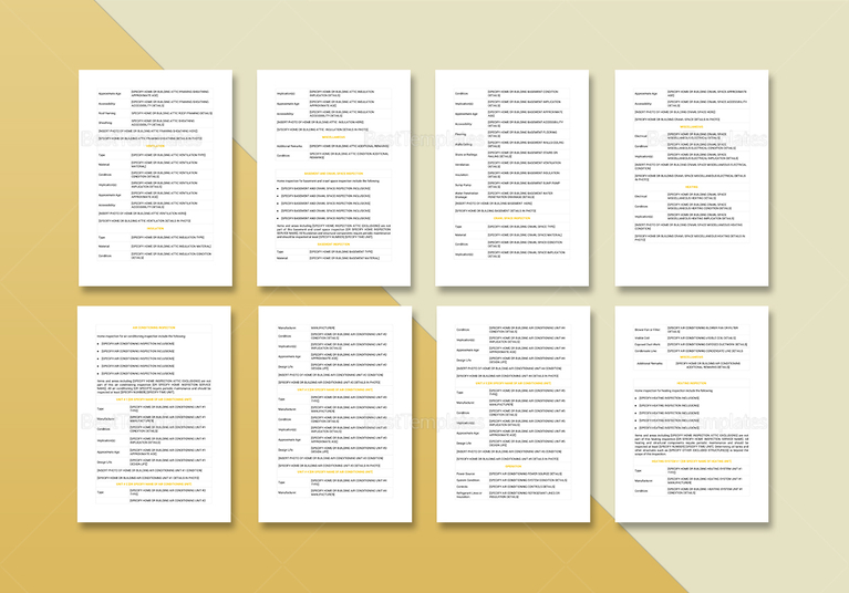 Home Inspection Report Template in Word, Google Docs, Apple Pages