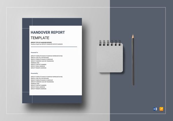 Handover Report Template in Word, Google Docs, Apple Pages