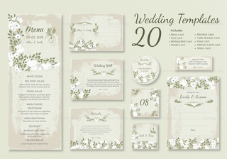 Vintage Wedding Templates in PSD, Word, Publisher, Illustrator, InDesign