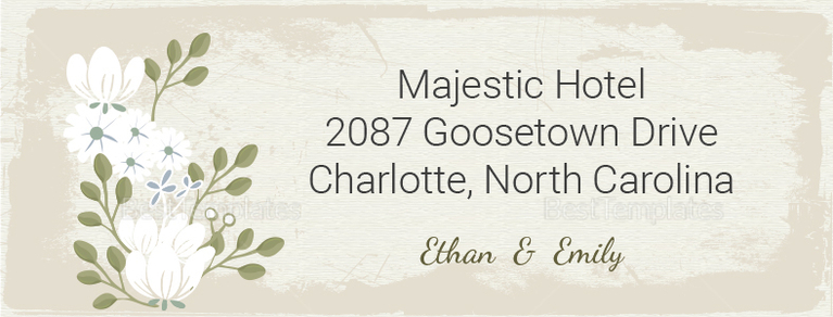Vintage Wedding Address Labels Card Template in PSD, Word, Publisher ...