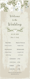 Vintage Wedding Program card Template in PSD, Word, Publisher ...