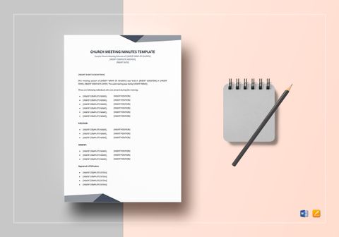 Church Meeting Minutes Template in Word, Google Docs, Apple Pages