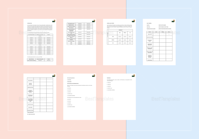 Internal Audit Report Template in Word, Google Docs, Apple Pages