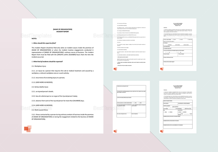 General Incident Report Template in Word, Google Docs, Apple Pages