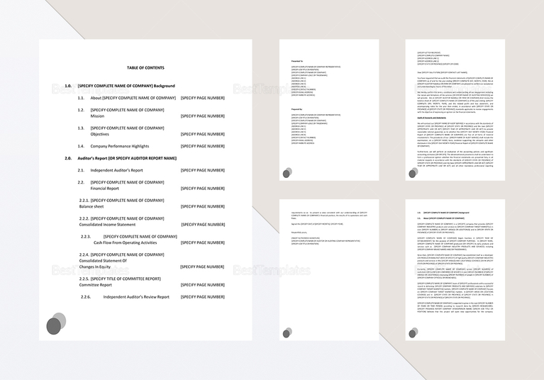 Audit Report Template in Word, Google Docs, Apple Pages