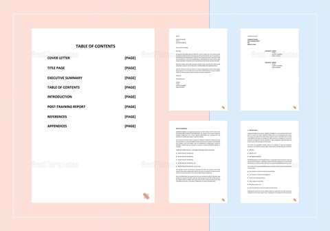 Post Training Report Template in Word, Google Docs, Apple Pages