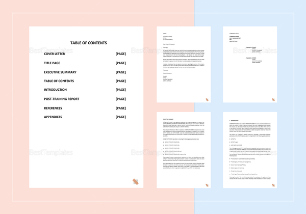 Post Training Report Template in Word, Google Docs, Apple Pages