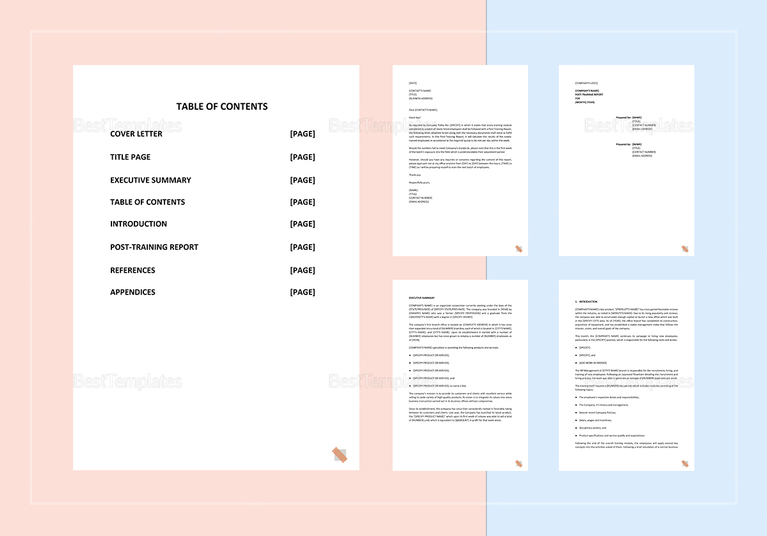 Post Training Report Template in Word, Google Docs, Apple Pages