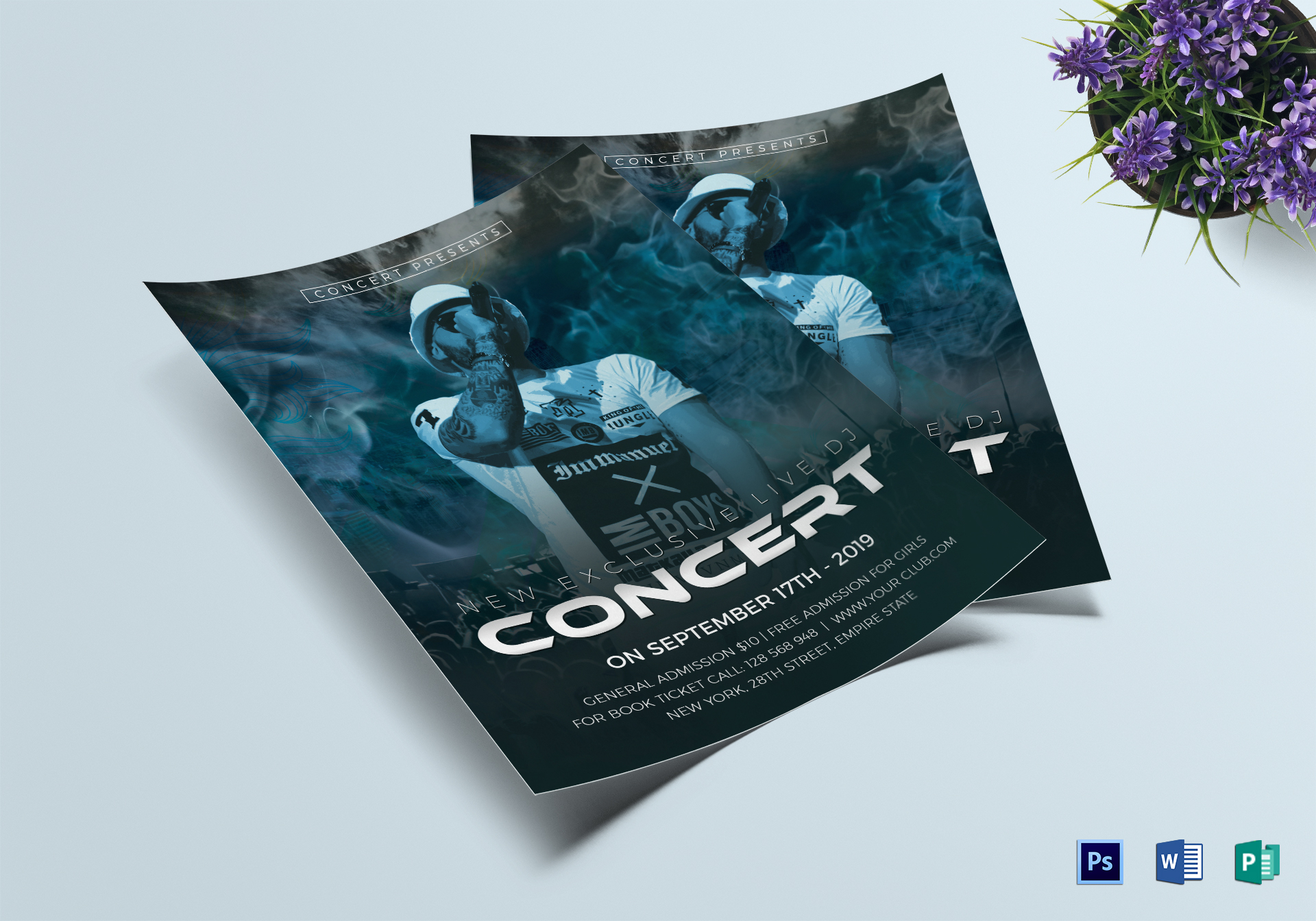 Exclusive Dj Concert Flyer Design Template in PSD, Word, Publisher
