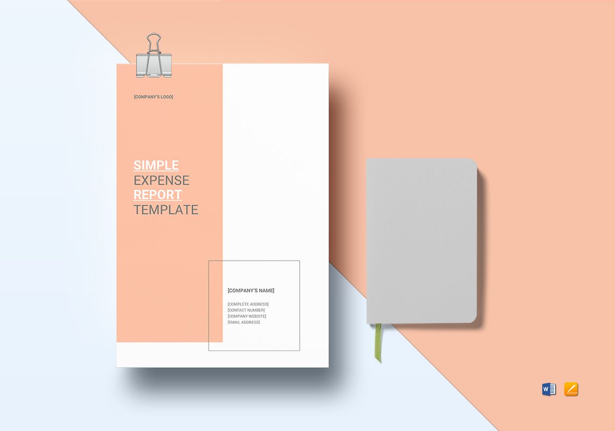Simple Expense Report Template In Word Google Docs Apple Pages
