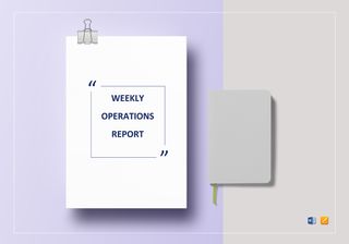 Weekly Operations Report Template in Word, Google Docs, Apple Pages