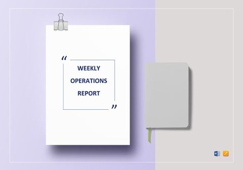 Weekly Operations Report Template in Word, Google Docs, Apple Pages