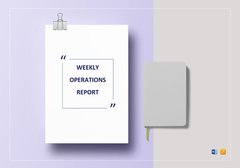 Weekly Operations Report Template in Word, Google Docs, Apple Pages