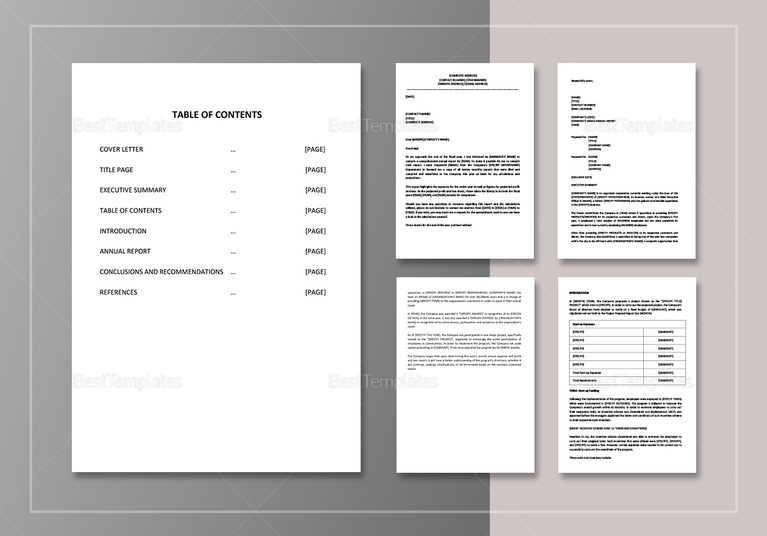 Simple Annual Report Template in Word, Google Docs, Apple Pages