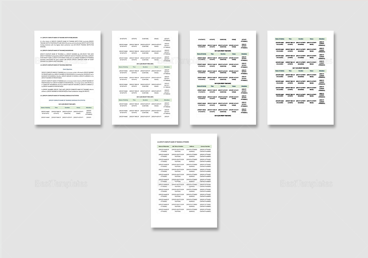 Training Report Template in Word, Google Docs, Apple Pages