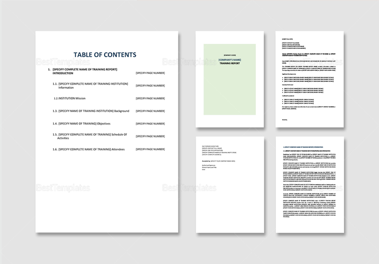 Training Report Template in Word, Google Docs, Apple Pages