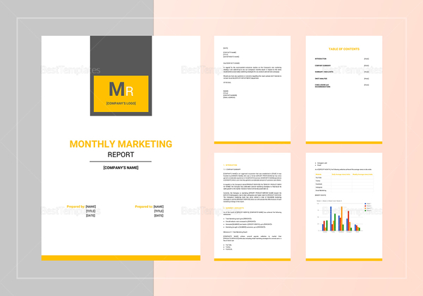 Monthly Marketing Report Template in Word, Google Docs, Apple Pages