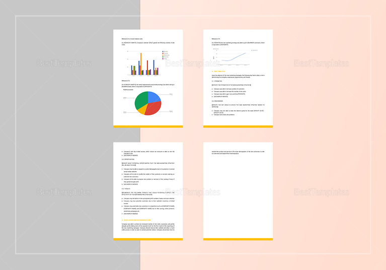 Monthly Marketing Report Template in Word, Google Docs, Apple Pages