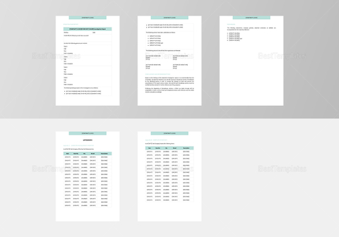 Workplace Investigation Report Template in Word, Google Docs, Apple Pages