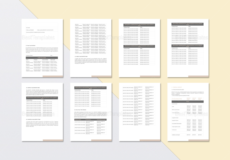 Sales Call Report Template in Word, Google Docs, Apple Pages