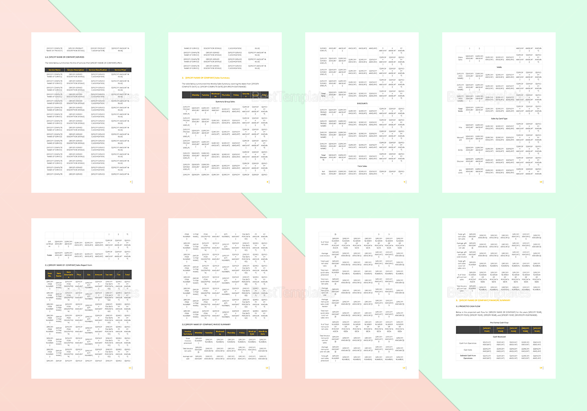 Weekly Sales Report Template in Word, Google Docs, Apple Pages