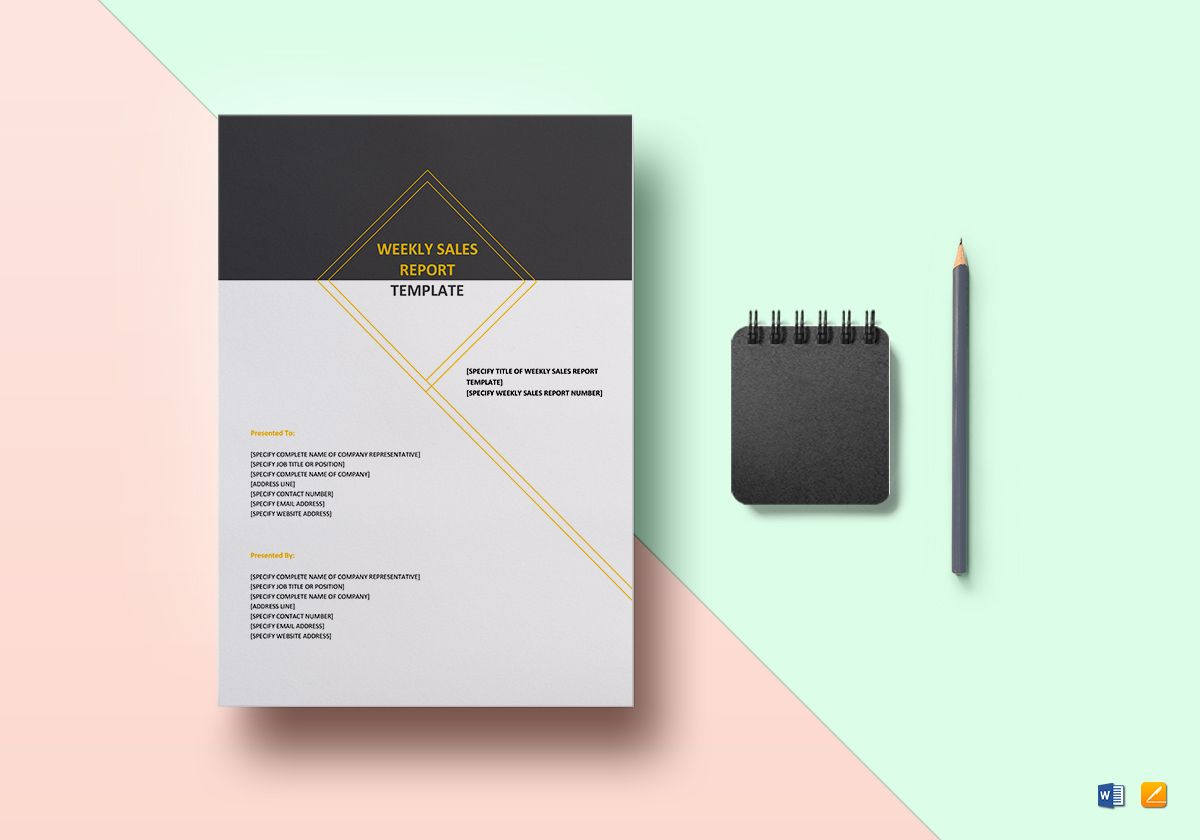 Weekly Sales Report Template in Word, Google Docs, Apple Pages