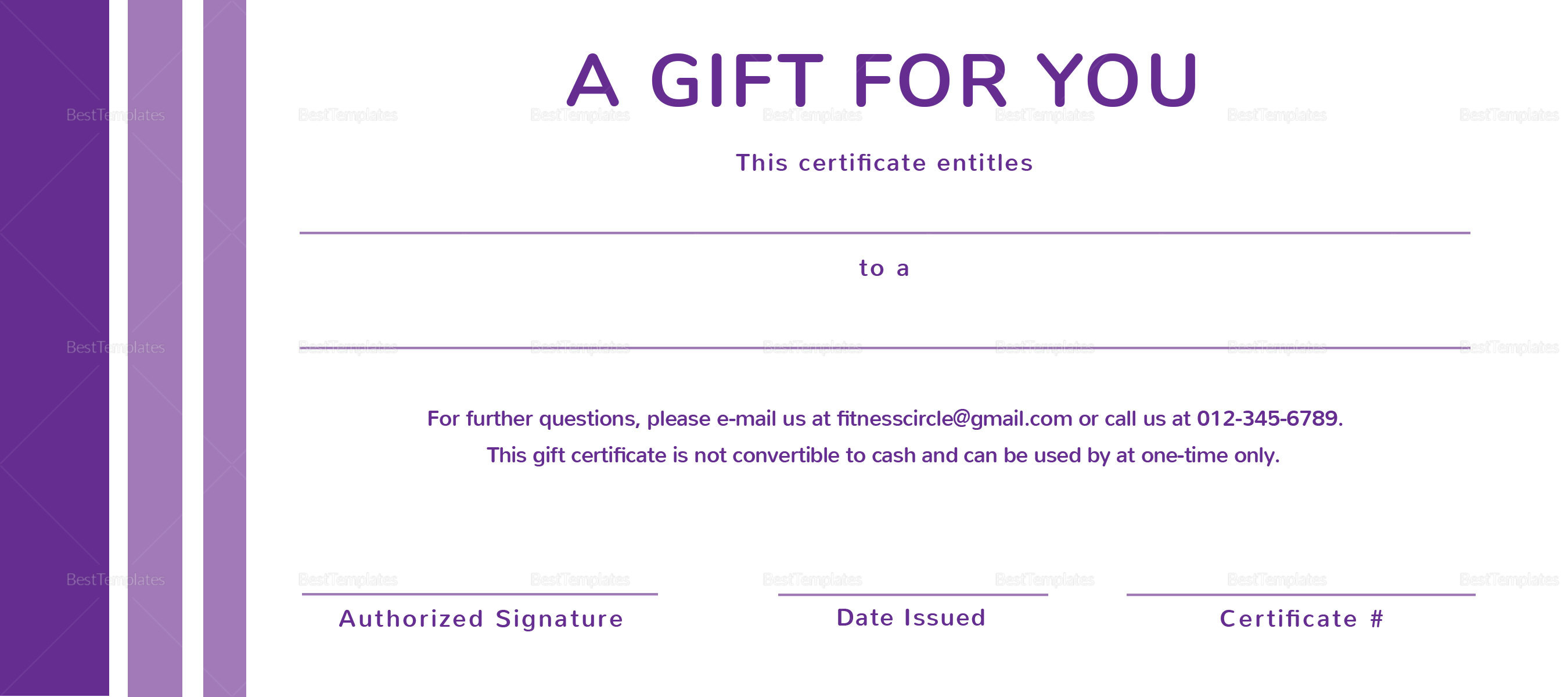 Gift Certificate Template Publisher