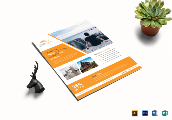 Island Travel Flyer Design Template in Word, PSD, Publisher