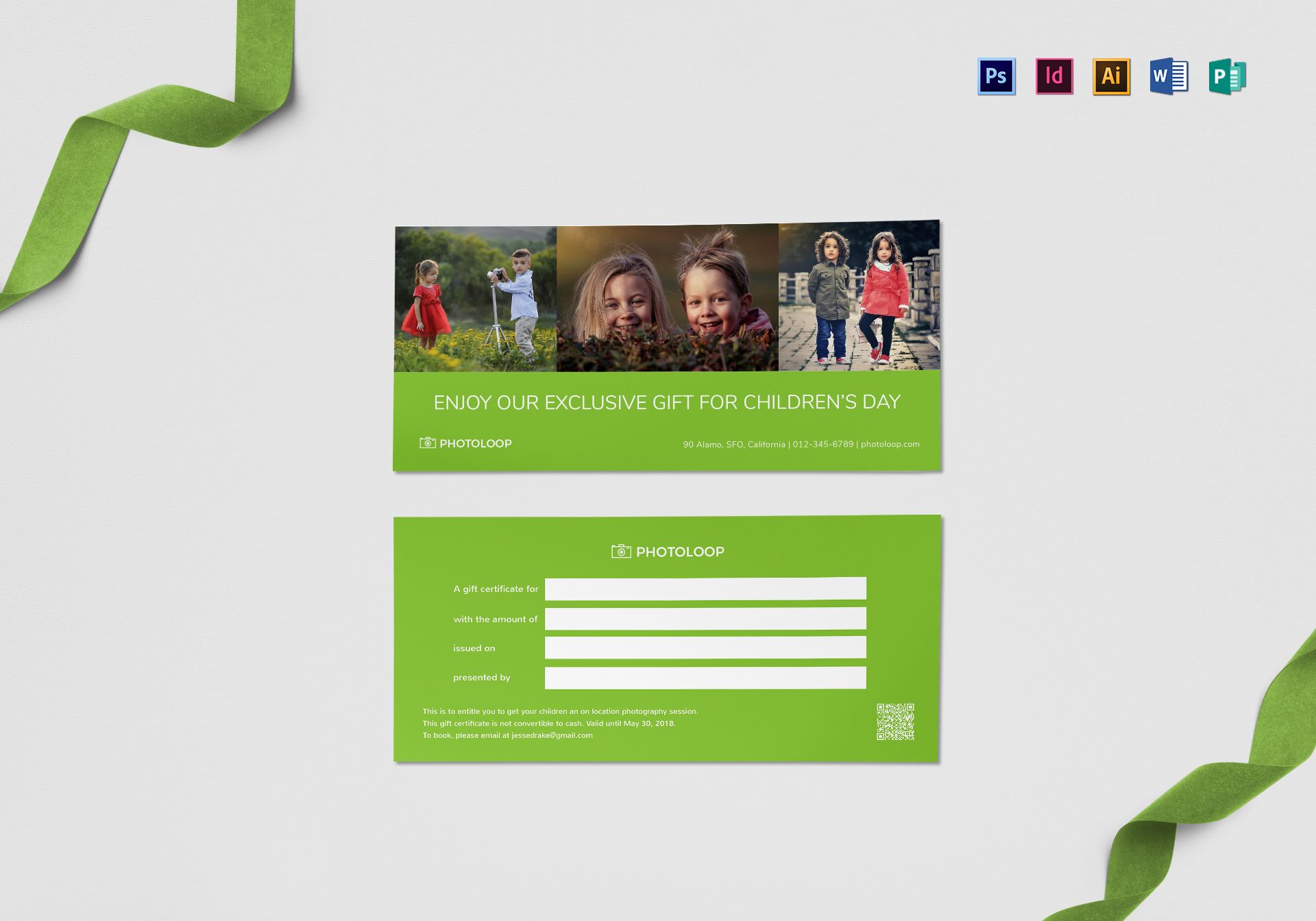 Photography Gift Certificate Design Template In PSD Word Publisher 