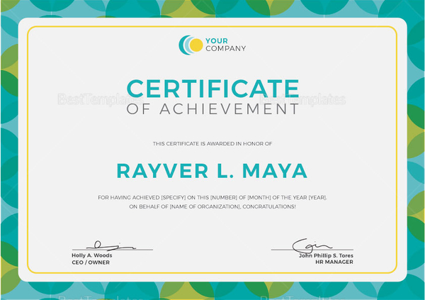 Blank Certificate Design Template in PSD, Word, Publisher, Illustrator ...