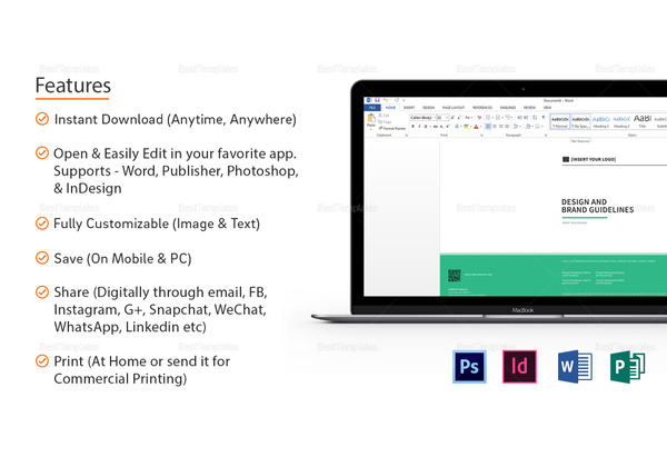 Brand Manual Catalog Template in PSD, Word, Publisher, InDesign