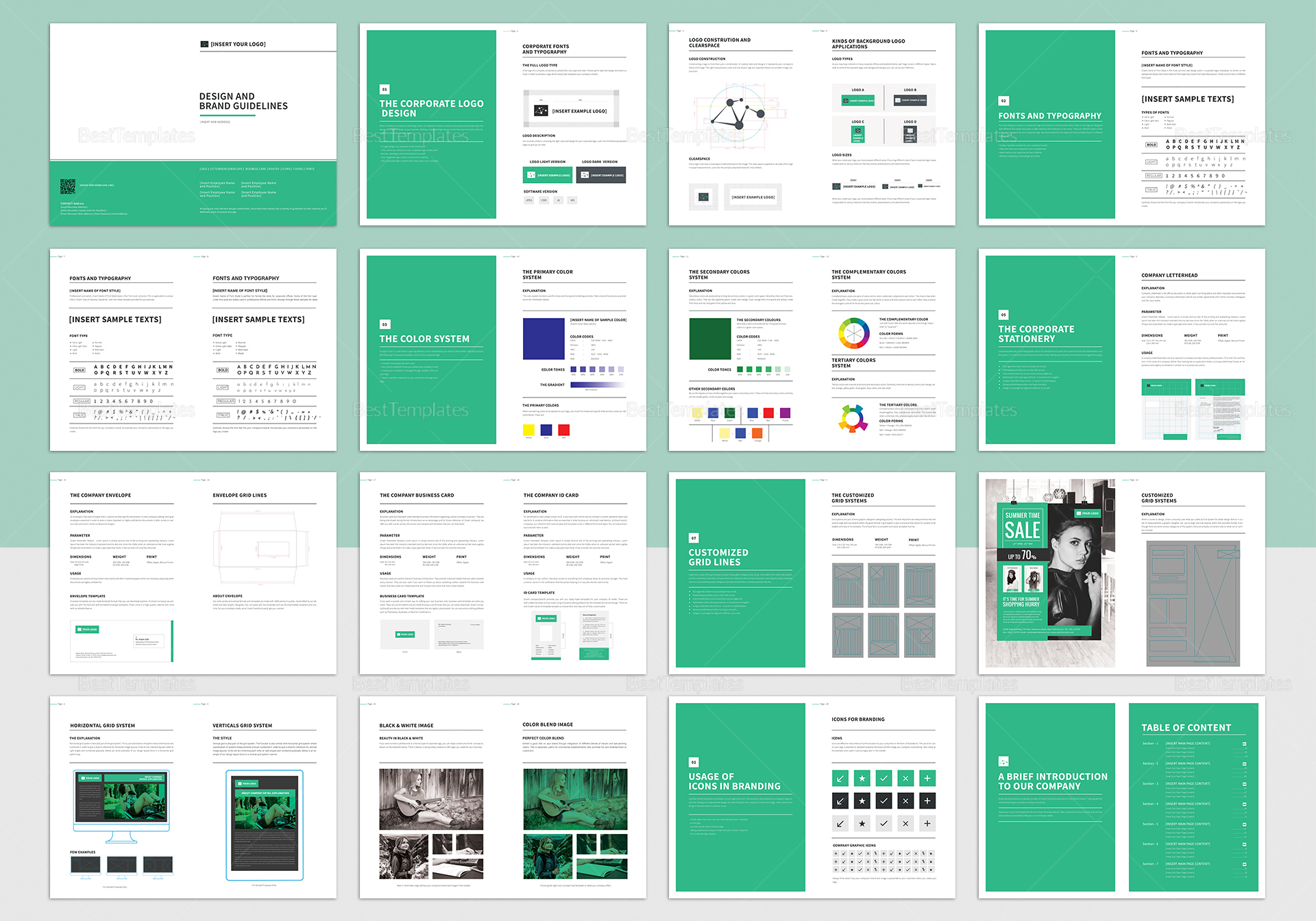Brand Manual Catalog Template In PSD Word Publisher InDesign