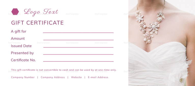 Blank Gift Certificate Design Template in PSD, Word, Illustrator, InDesign