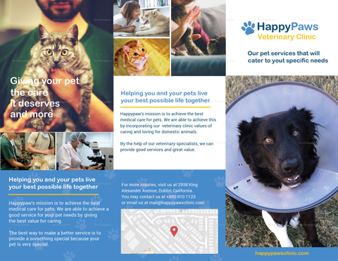Veterinary Brochure Design Template in PSD, Word, Publisher ...
