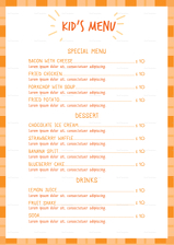 Kids Menu Design Template in PSD, Word, Publisher, Illustrator, InDesign